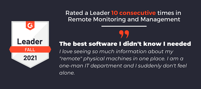 Ninja Rated the #1 RMM on G2 for the 10th Time in a Row - NinjaOne