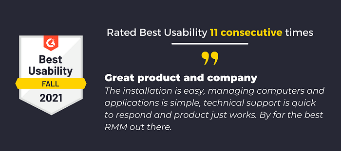 Ninja Rated the #1 RMM on G2 for the 10th Time in a Row - NinjaOne