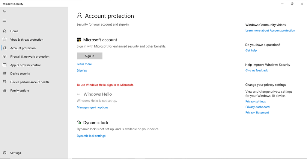 Hide Account Protection in Windows Security in Windows | NinjaOne