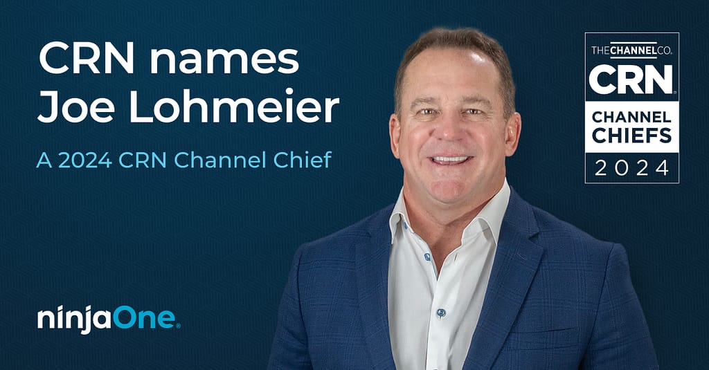 NinjaOnes Joe Lohmeier utsedd till CRN Channel Chief 2024 - NinjaOne