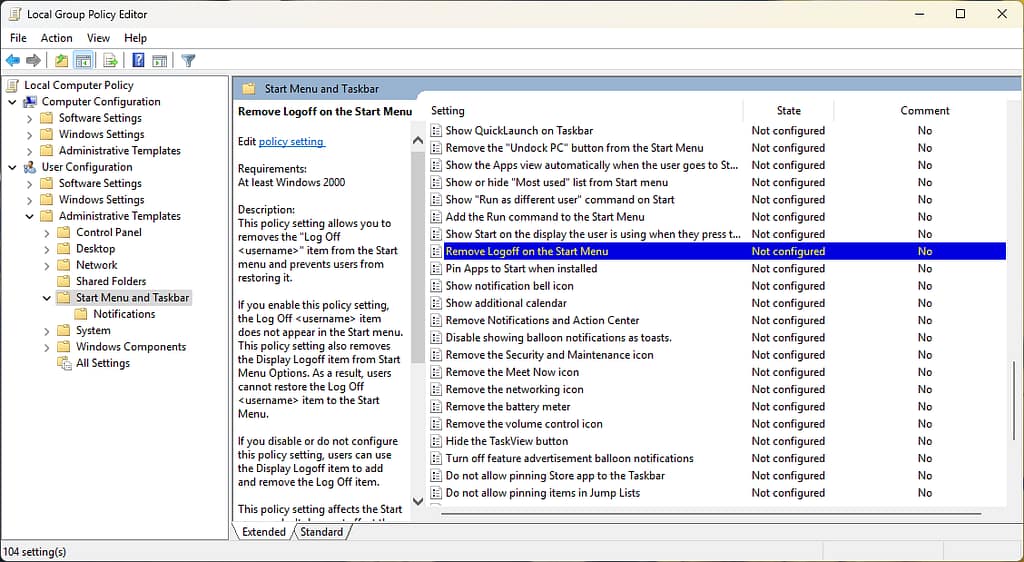 Add or Remove the Sign Out Option from the Start Menu in Windows 10/11 ...