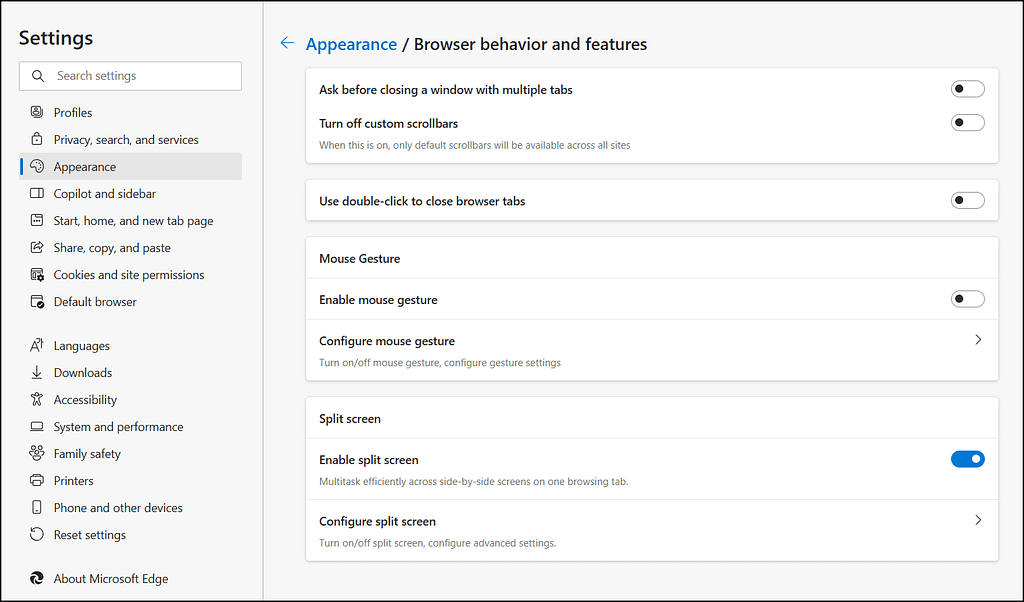 How To Enable Or Disable Split Screen Feature In Microsoft Edge Ninjaone