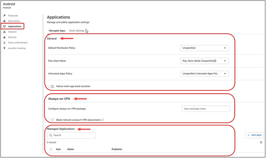 6.1 Android policies - NinjaOne