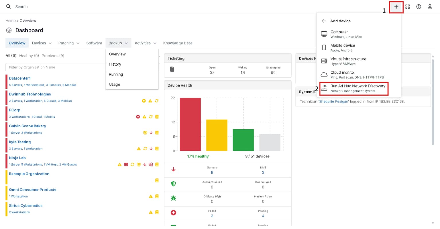 Health Monitor Network | NinjaOne