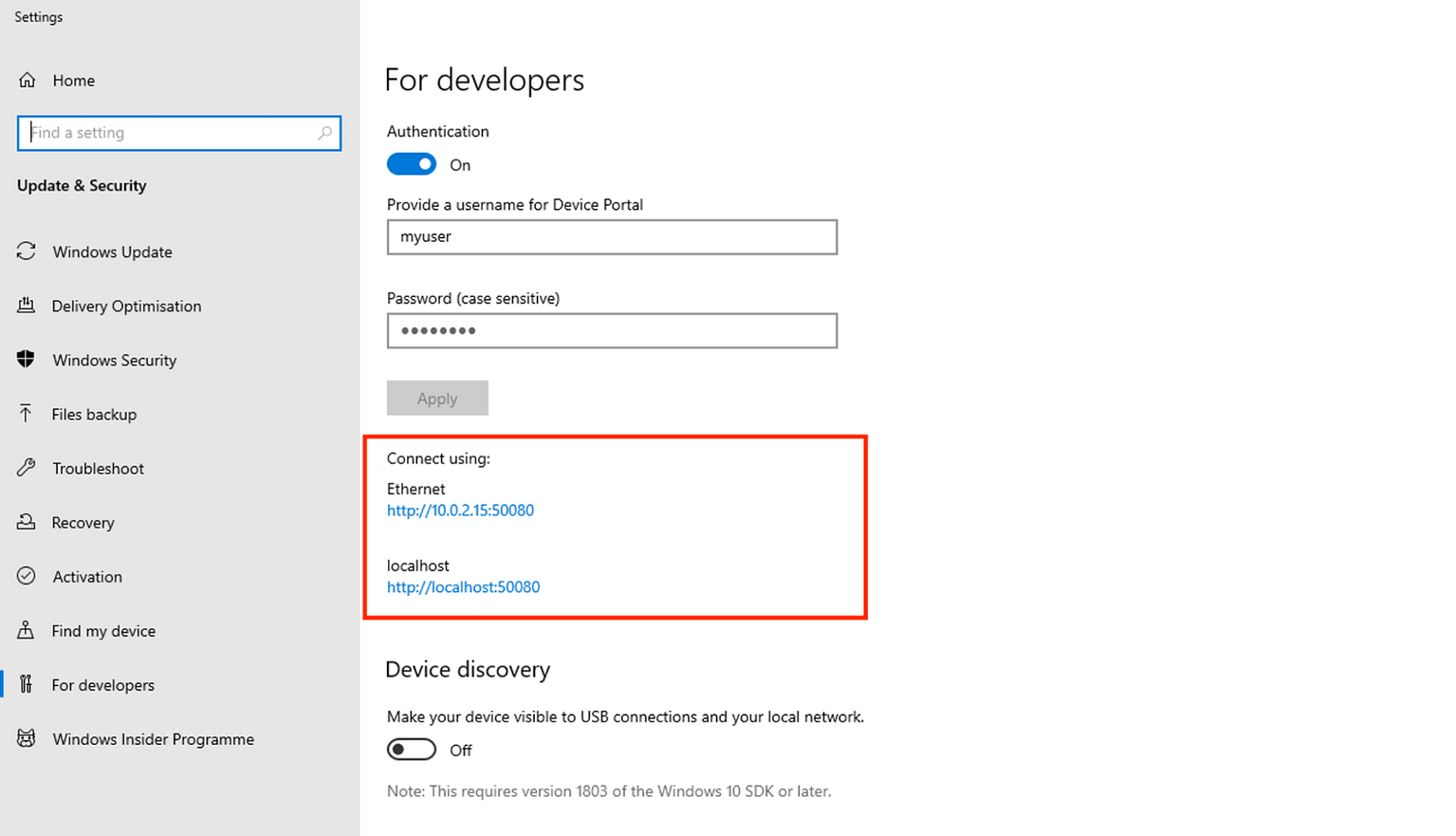Configure Device Portal on Windows 10 and 11 | NinjaOne