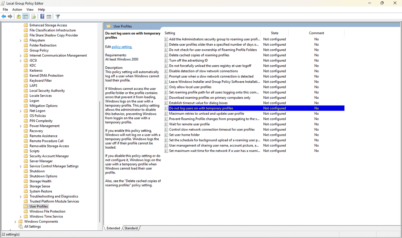 How to Log On Users with Temporary Profiles in Windows | NinjaOne