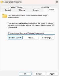 How to Change the Default Screenshot Folder Location in Windows 11 ...