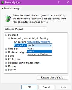 Disable Network Connectivity in Modern Standby in Windows 11 | NinjaOne