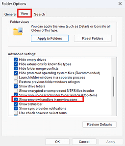 How to Manage Show Preview Handlers in the Preview Pane of File ...