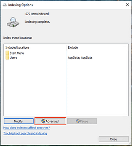 Configure Advanced Indexing Options in Windows 10/11 | NinjaOne