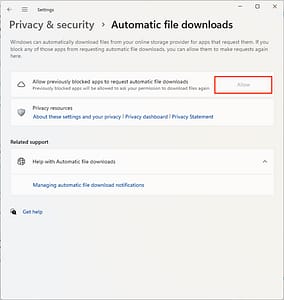 How to Allow or Block Automatic File Downloads for Apps in Windows ...
