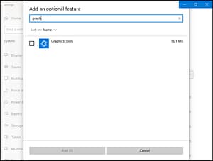 Install or Uninstall Graphics Tools in Windows 10 | NinjaOne