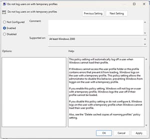 How to Log On Users with Temporary Profiles in Windows | NinjaOne