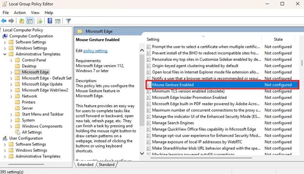 How to Enable or Disable Mouse Gestures in Microsoft Edge | NinjaOne