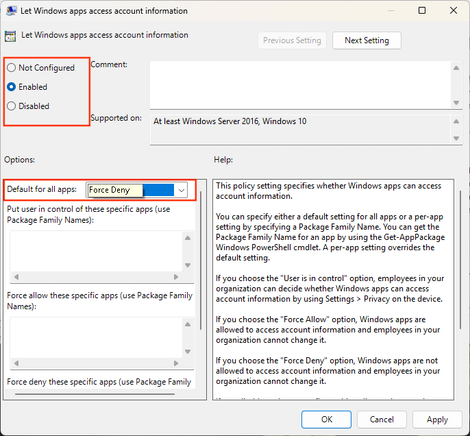 Allow or Deny OS and Apps Access to Account Info in Windows | NinjaOne