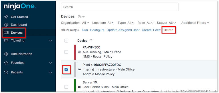 Remove Mobile Device Management | NinjaOne