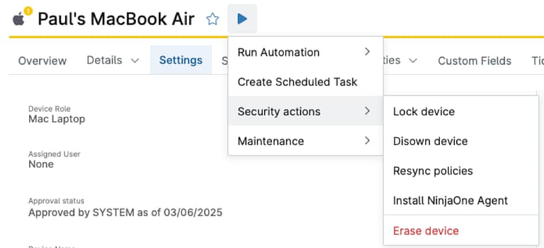 Expanded MDM Support for macOS | NinjaOne