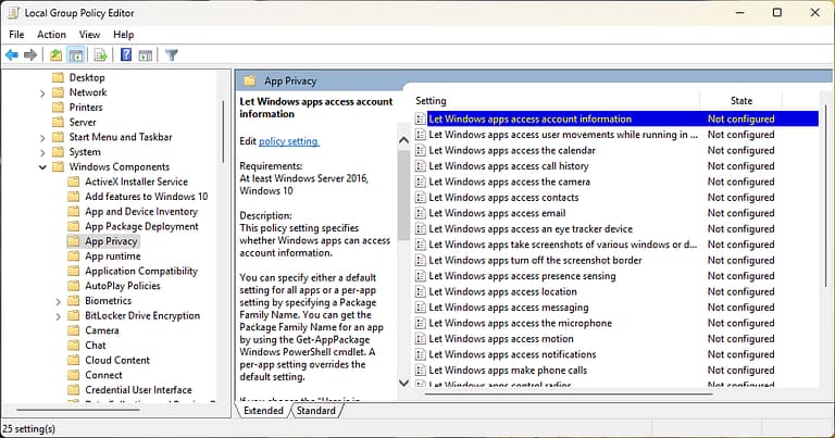 Allow or Deny OS and Apps Access to Account Info in Windows | NinjaOne