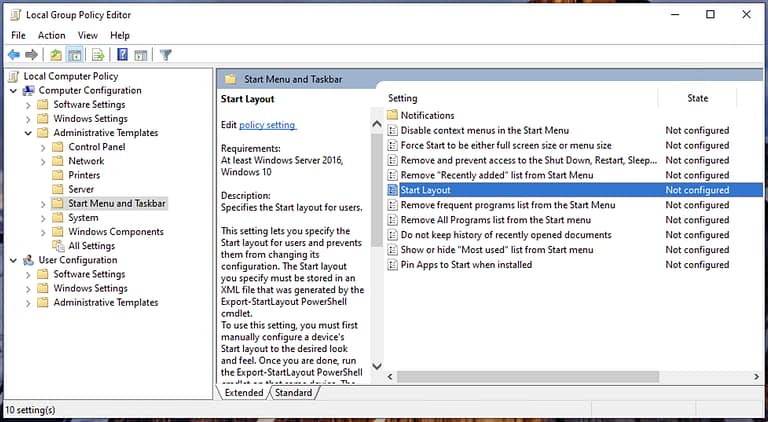 How to Set a Default Start Layout for Users in Windows 10 | NinjaOne