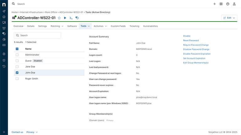 Active Directory User Management Tool | Sync and Manage AD Users | NinjaOne