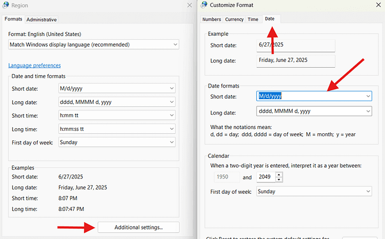 How to Set the Abbreviated Time and Date on the Taskbar | Windows 11 ...