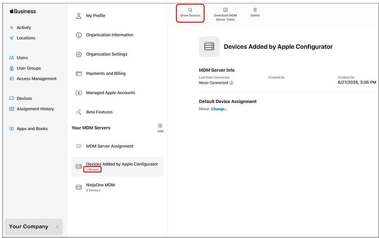 MDM for IOS devices - NinjaOne