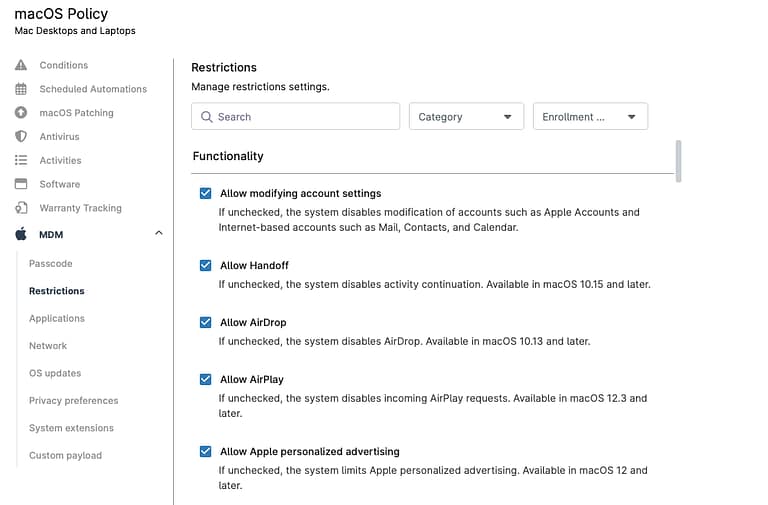 Expanded MDM Support for macOS | NinjaOne
