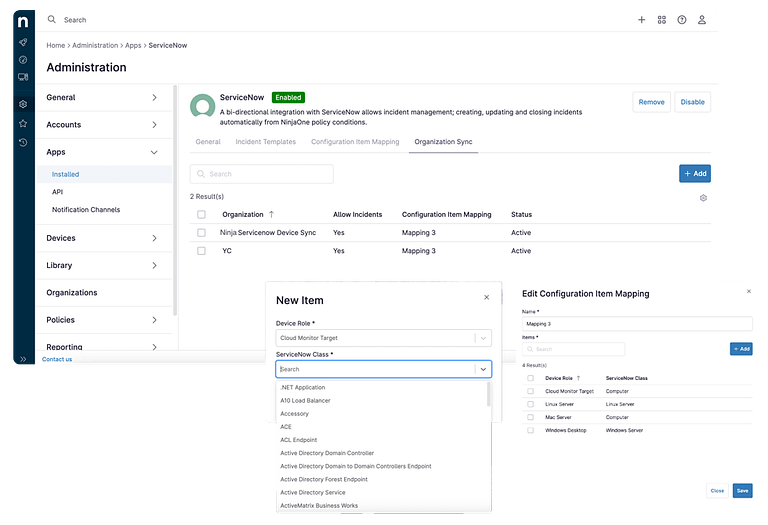 ServiceNow - NinjaOne