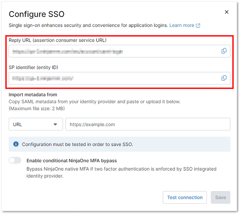 Enable SSO - NinjaOne