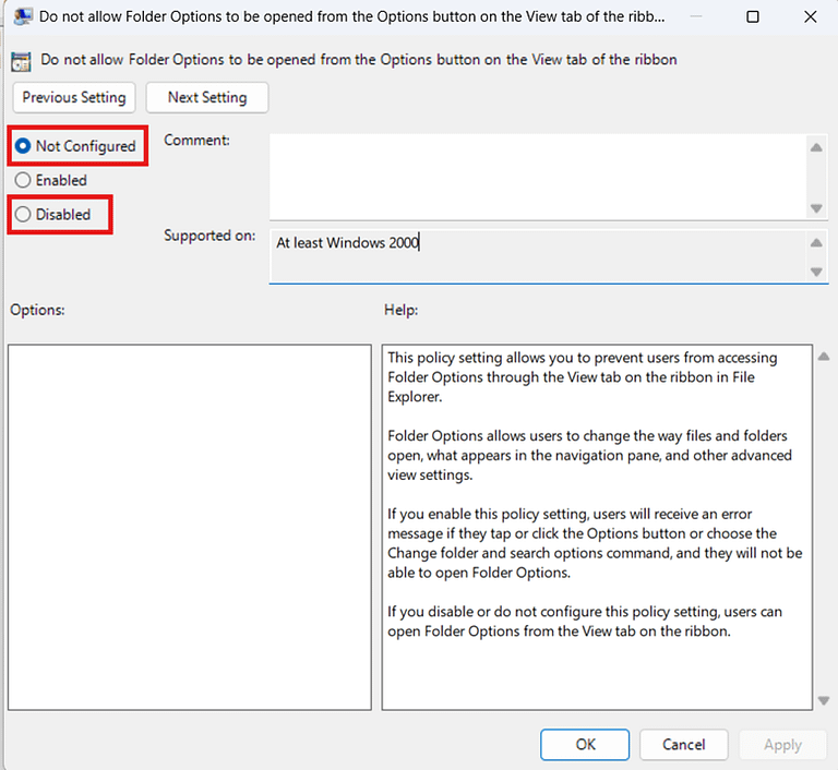 Add Show Home in File Explorer’s Folder Options | Windows 11 | NinjaOne