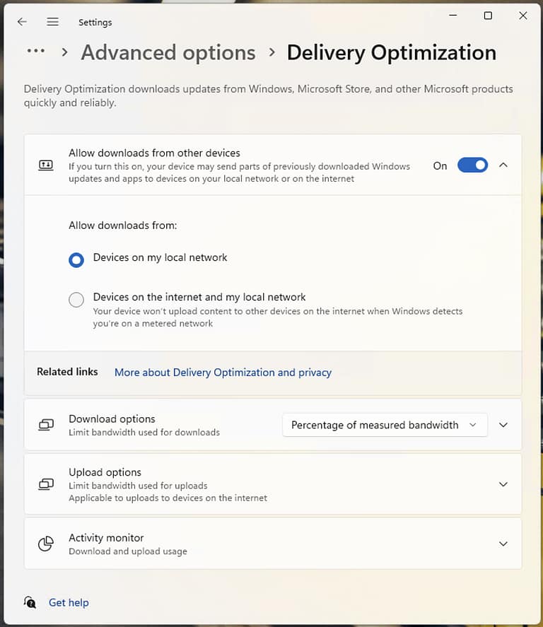 How to Specify Delivery Optimization Download Mode in Windows 10/11 ...