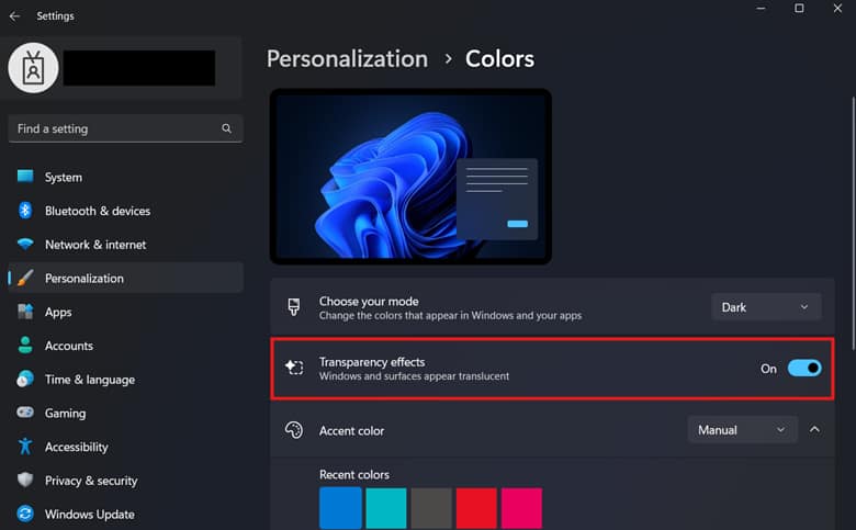 How to Enable or Disable Transparency Effects in Windows 11 | NinjaOne