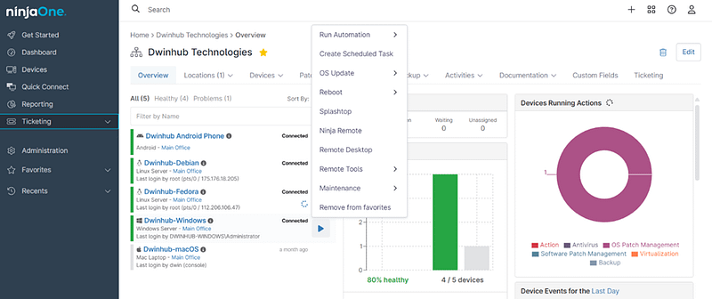 Device Actions | NinjaOne