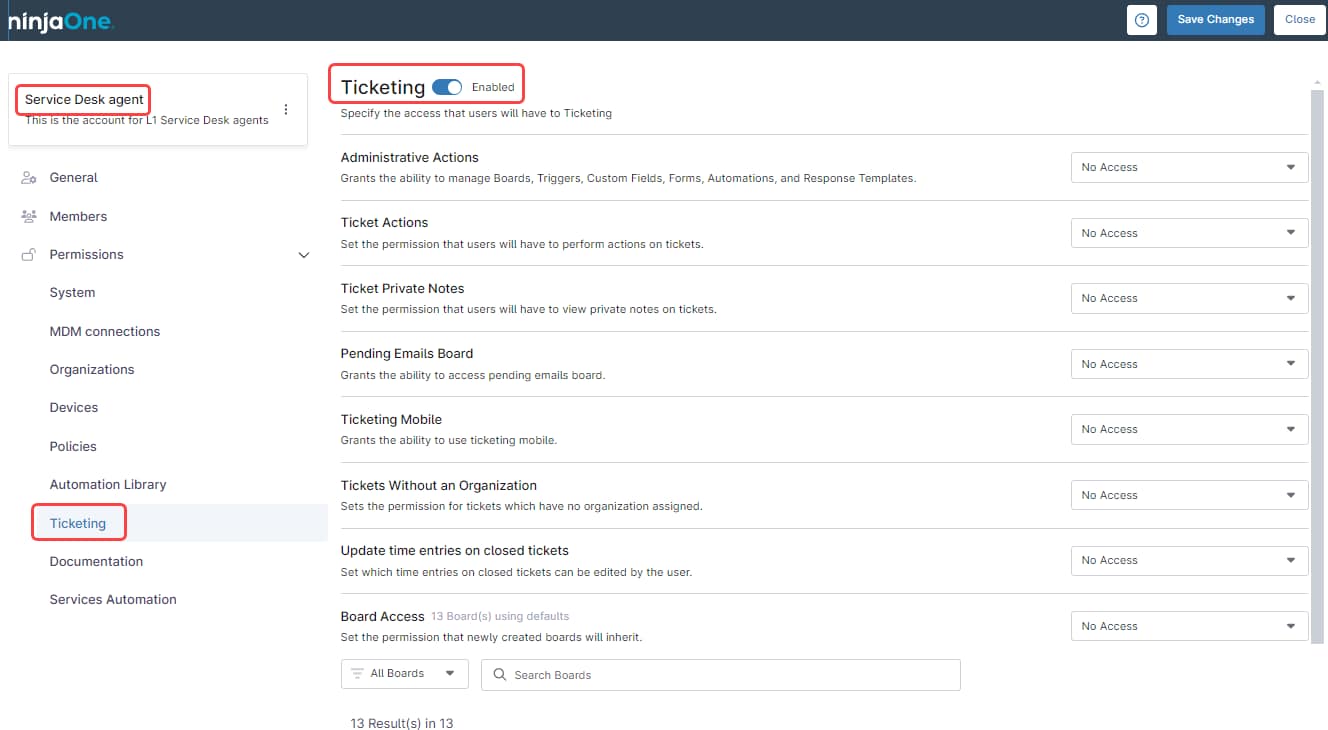 Ticket Setup - NinjaOne