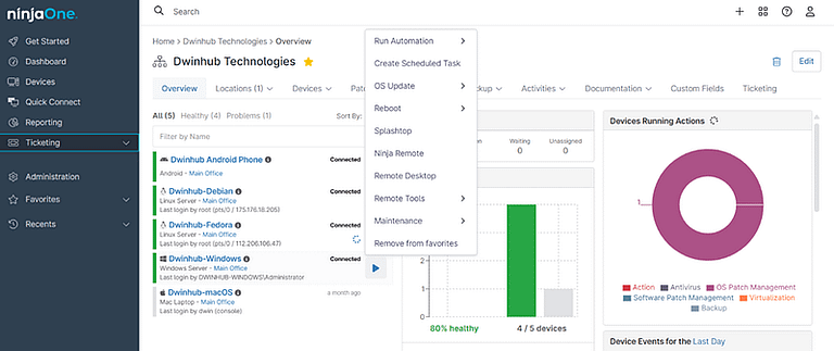 Device Actions | NinjaOne