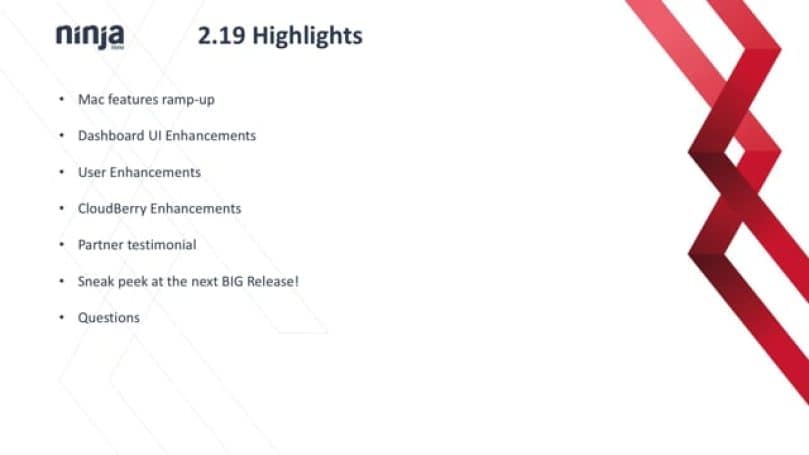 2.19 Release - CloudBerry Enhancements, Mac Features, and more! - NinjaOne