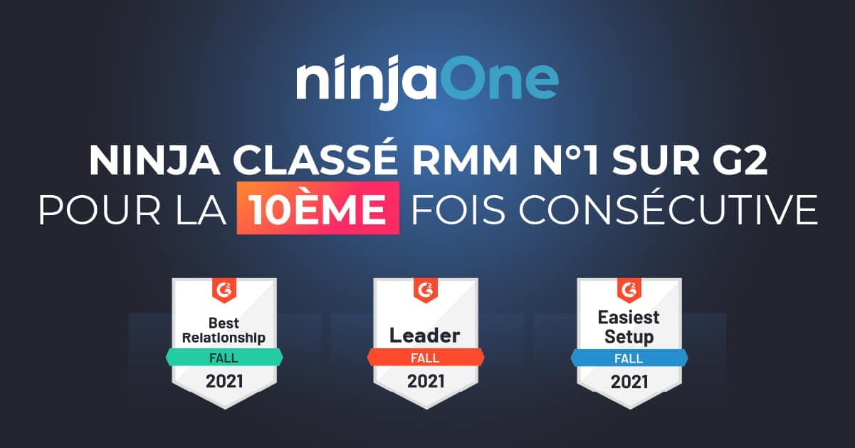 NinjaOne classé N°1 des RMM sur G2 pour la 10ème fois consécutive